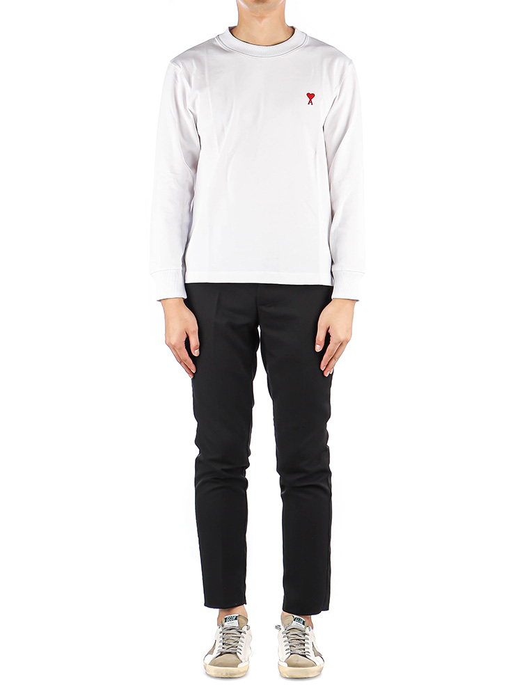AMI PARIS(아미 파리) [아미] 23SS (UTS200 701 100) 남성 하트 로고 긴팔 티셔츠 | S.I ...